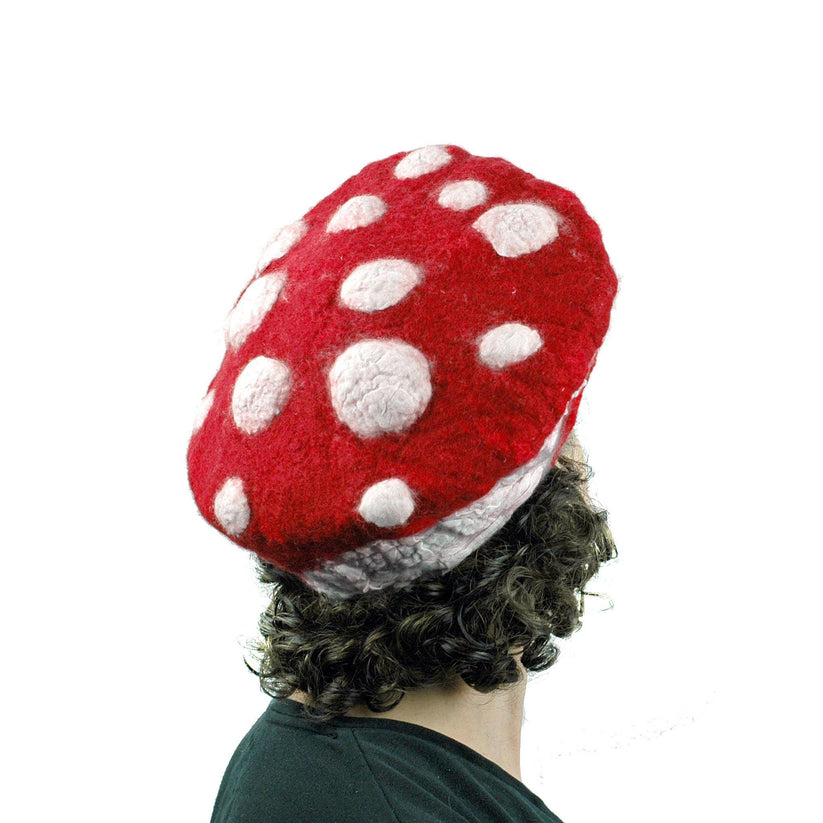 Amanita Mushroom Captains Cap | FeltHappiness Hats
