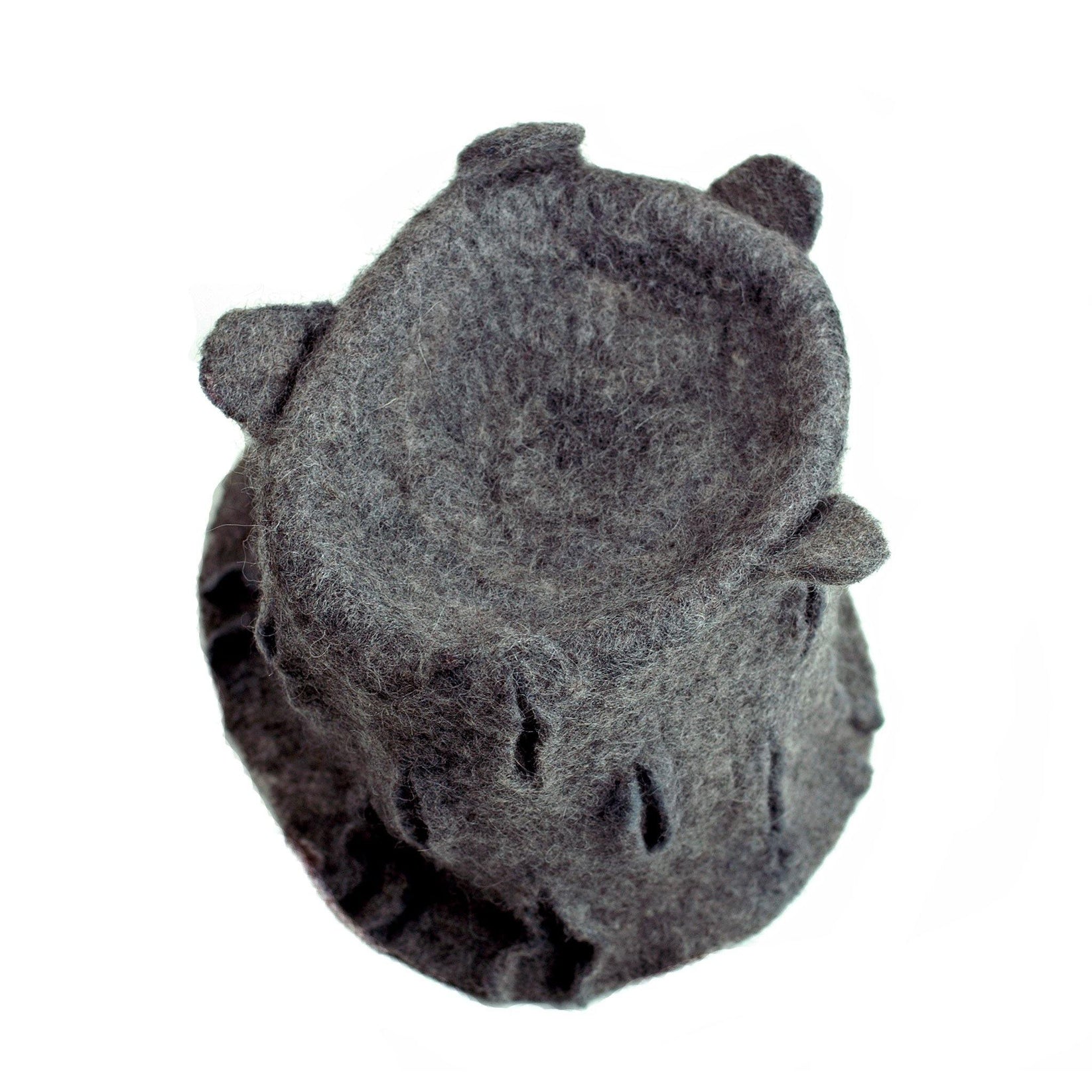 Gray Gotland Wool Felted Top Hat | FeltHappiness Hats