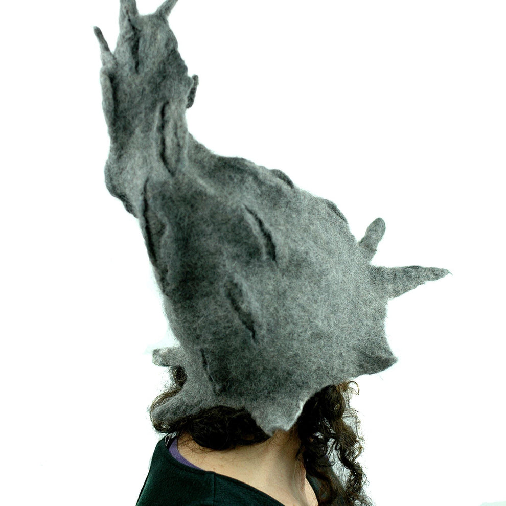 Gray Wizard Gotland Wool Felted Hat | FeltHappiness Hats