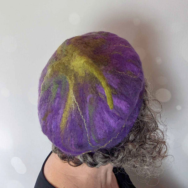 Purple Fig Hat Medium Large | FeltHappiness Hats
