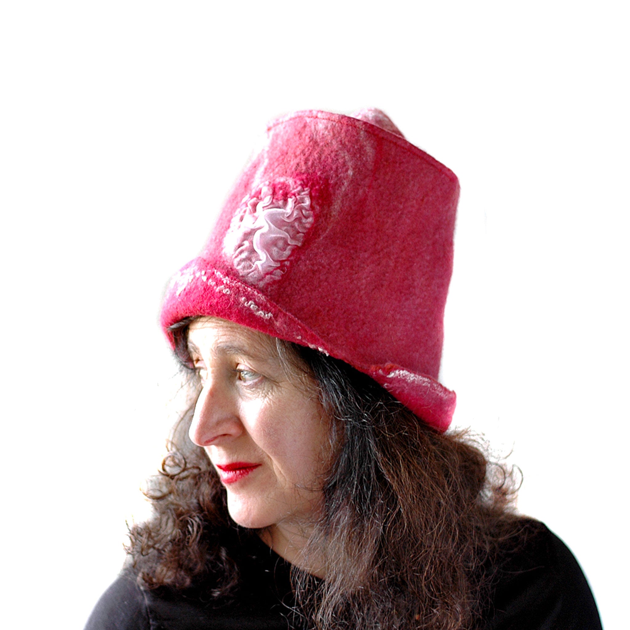 Red Valentines Heart Top Hat | FeltHappiness Hats